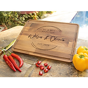 Custom Cutting Board | Personalized Cutting Board | Custom Cheese Board | Custom Chopping Board | Wedding Cutting Board | Personalized Wedding Gift | Gift for Couple (Without Handle)
