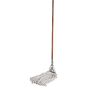 Genuine Joe-GJO54201 Cotton Wet Mop with Handle 60" Width x 0.94" Height; Cotton HeadWood Handle – Lightweight