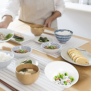 Luxshiny Ceramic Salad Bowls Porcelain Serving Dish White Angled Ceramic Bowls Large Salad Mixing Bowl for Weddings Events Birthday Party Soup Rice Prep