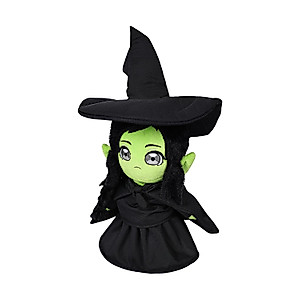 Pacreck Witch Plush Doll Stuffed Animal Witch Wizard Plushies Toy Cute Soft Christmas Pillow Birthday Party Gifts 16.5in (Black)