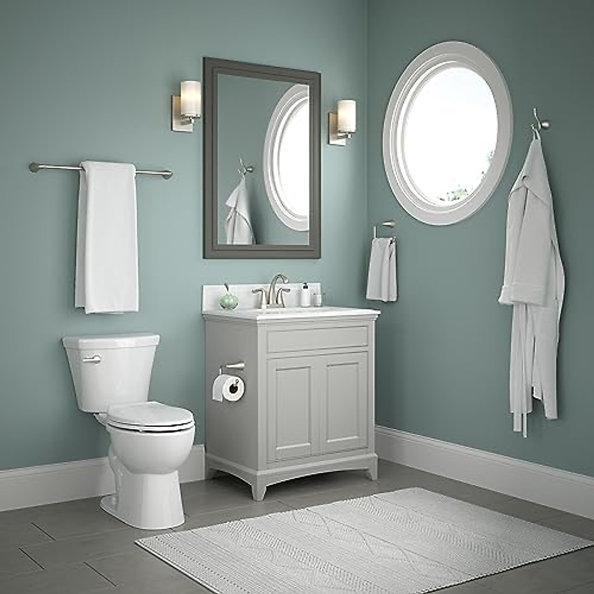 Delta ARV35-DN Arvo Double Towel Hook Bath Hardware Accessory in Brushed Nickel