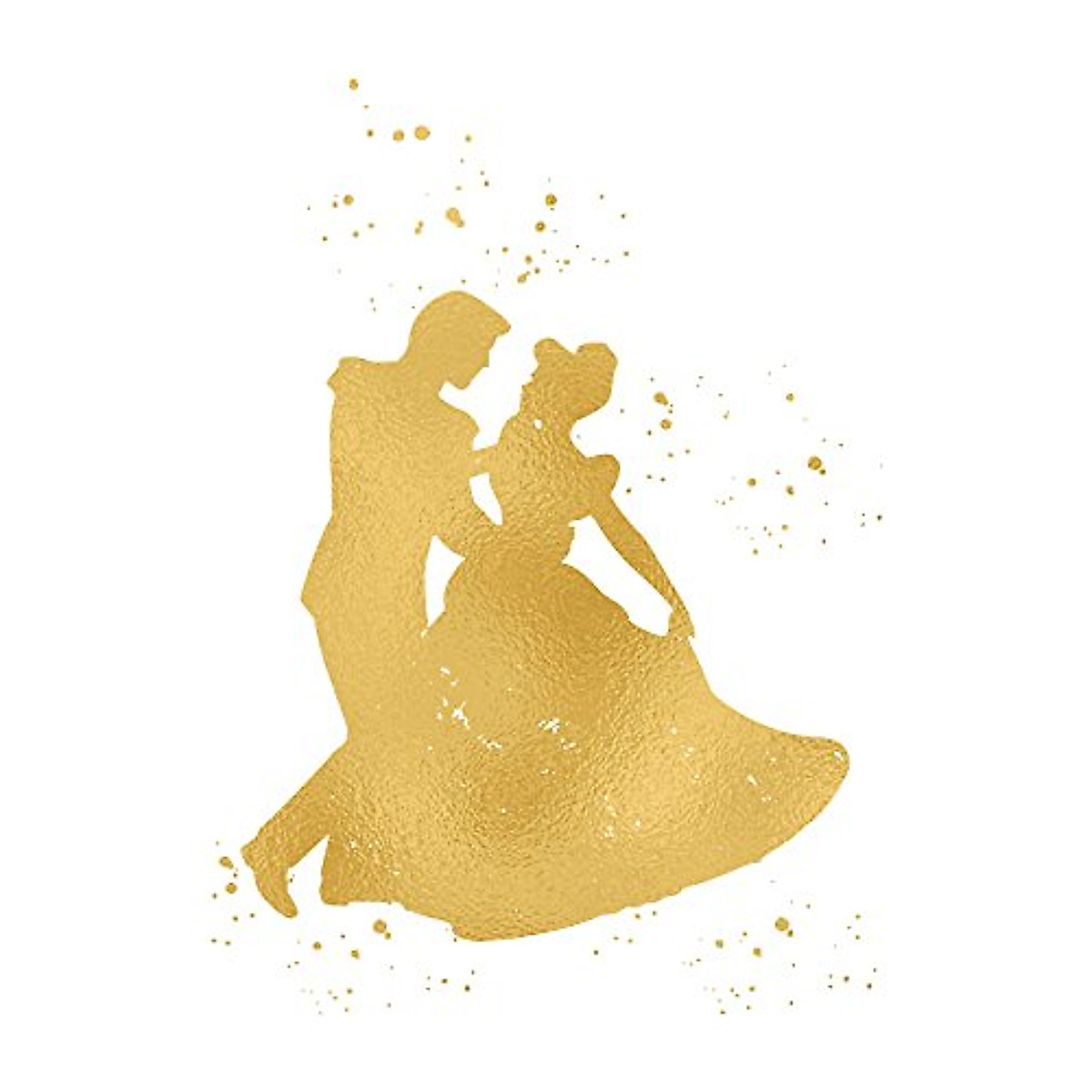 Simply Remarkable Cinderella, Princess and Disney Inspired - Pack of 4 Gold Poster Prints Photo Quality - Made in USA - Frame not Included (8x10, Cinderella 4 Pack - Gold)