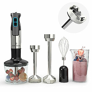 Cuisinart 66-14N 14 Piece Chef's Classic Non-Stick Hard Anodized Cookware Set with 9-Speed Immersion Hand Blender Bundle (2 Items)