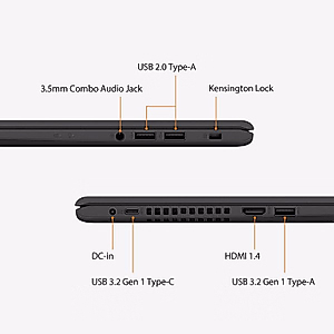 ASUS Vivobook 15.6" FHD Laptop | Intel Core i5-1135G7 | Intel Iris Xe Graphics | 8GB RAM | 1024GB SSD | Windows 11 Home | Black | Bundle with USB 3.0 Hub