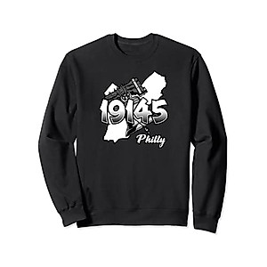 Philadelphia Silhouette with Zip Code 19145 and Liberty Bell Sweatshirt
