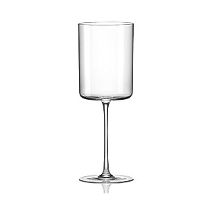 LEMONSODA Luxury Wine Glasses - Elegant Crystal Straight Edge Design - Enjoy Red or White Wine + Cocktails - 450ml (15oz) Lead-Free - Beautiful Gift (Set of 4)