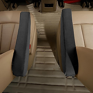 BESULEN 2 PCS Car Front Seat Armrest Covers, Auto Cloth Fabric Direct Replacement Center Console Lid Armrest Cover Skin Protectors, Universal Accessories for Vehicles, SUV, Truck, Van & More (Black)