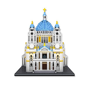 St.Paul's Cathedral Castle Collection Famous Architecture Model Building Block Set (7053pcs ) Micro Mini Bricks Toys Gifts for Kids and Adults