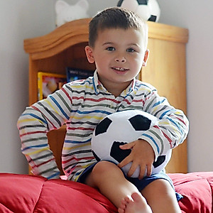 Soccer Ball Plush Baby Room: Soft Boy Stuffed Pillow Toys - Play Sports Throw Decor 6-12 Months