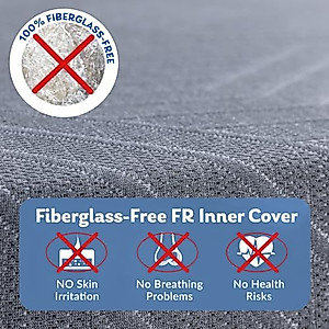 EGOHOME 14 inch Firm King Mattress, Memory Foam Mattress with Cooling Cover, Bed in a Box, CertiPUR-US Certified, Breathable and Supportive, Made in USA, 76”x80”x14” Black