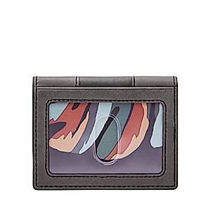 Fossil Men's Everett Leather Slim Minimalist Bifold Front Pocket Wallet, Lead Gray