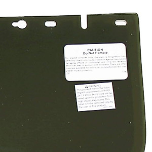 Sellstrom Face Shield Replacement Window for 390 Series Safety Face Shields, 8"x16"x 0.04", Uncoated Acetate, Dark Green Tint, S35120