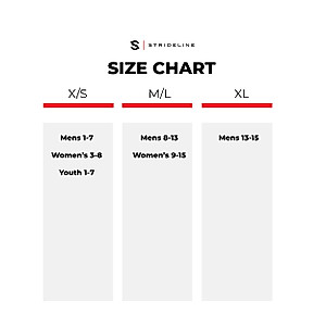 Strideline Men's and Women's Premium Athletic Socks, Crew-length (3-pack) Black, Medium-Large