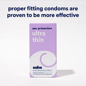 Hello Cake Ultra Thin Condoms, Premium Silicone Lubricated Latex Condoms for Men, Made for a Super Close Feel and a Natural Fit, BPA Free, Fragrance-Free, Glycerin Free – 12 Count