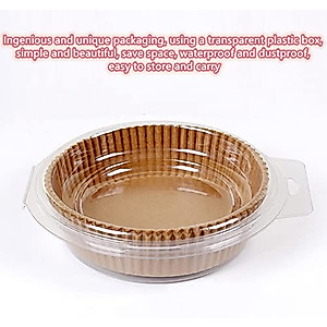 Air Fryer Disposable Parchment Paper Liner, Non-stick Air Fryer Liners Baking Paper Oil-proof Water-proof, Food Grade Parchment for Baking Roasting Microwave (50Pcs#6.3inch-7.9inch, Unbleached)