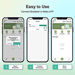 Nelko Label Maker Machine with Tape, P21 Portable Bluetooth Label Printer, Wireless Built-in Cutter Sticker Maker Mini Label Makers with Multiple Templates for Organizing Storage Office Home, White