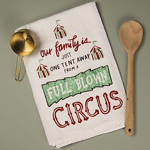 Primitives by Kathy LOL Glitter Dish Towel, 28" x 28", One Tent Away from A Circus