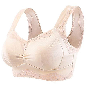KAHIOE Pocket Bra with Lighe Silicone Breast Fake Froms Mastectomy Bra Cancer Fill Artificial Boobs Light Beige