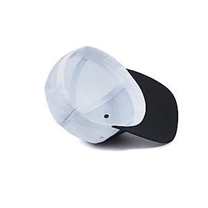 Custom Personalized Embroider Western Farm Animal Cow Cattle Angus Bull for Men 112 Trucker Hat Design Your Text Baseball Cap Black White