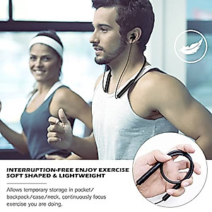 OINMELY Neckband Bluetooth Headphones V5.0 Wireless Headset Sport Earbuds w/Mic 12Hrs Playtime Cordless Noise-Canceling Earphones for Gym Running Compatible with iOS Samsung Android