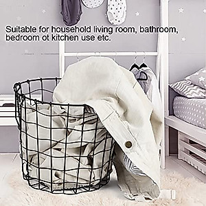 Large Laundry Basket, Wire Baskets with Handles Easy Carry Bags Storage Organizer Baskets
