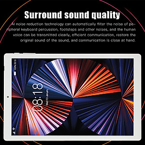 HD Tablet, 64GB ROM Dual SIM 100 to 240V 10in Tablet for Office (US Plug)