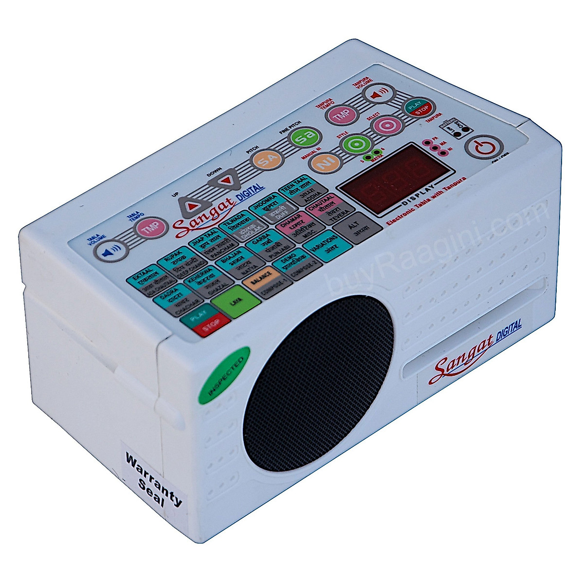 Electronic Tanpura, Sangat Electronic Tanpura - with Tabla, Pakhawaj Dholak and Duff, by Sound Labs, Bag, Instruction Manual, Power Cord, Digital Tambura Sampler (PDI-DBF)