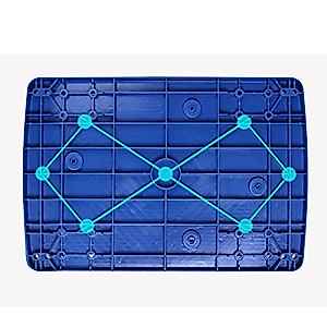 Generic Platform Trucks Platform Truck Push Cart with Metal Foldable Handle and Plastic Panel Portable 4 Wheels Trolley for Warehouse Factory Transport Platform Cart, Small