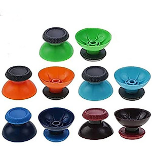 2 Pcs Analog Joystick Stick Caps Mushroom Button Thumbstick Thumb Cap for PS5 Controller Thumbstick Cap Replacement Kit (White)