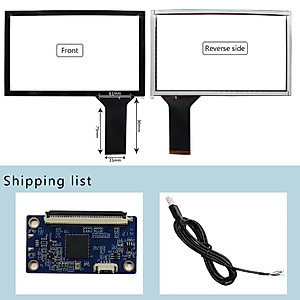 KSOPUERT 8.9" Capacitive Touch Panel VS089TC01-B1,for 8.9 inch 1024x600 16:9 LCD Screen, Support 10 Points Multi-Touch