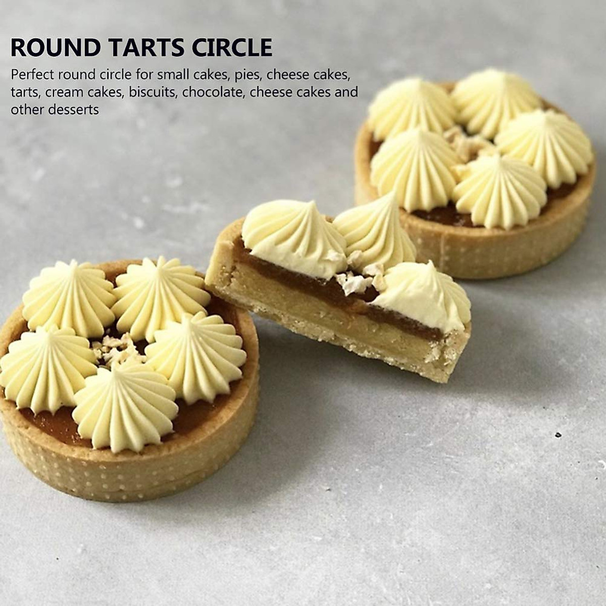 BESPORTBLE 15CM Stainless Steel Tart Ring with Holes Dessert Rings Mousse Cake Ring Cooking Molds Pastry Ring DIY Baking Mould Tool for Cake Pastry Donuts Pie Biscuits