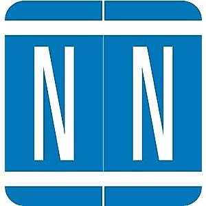 AMZfiling Alpha Labels on 3-Ring Binder Sheets- Letter N, Blue, GBS/VRE Compatible (Polylaminated, 200/Package)