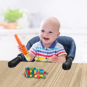 Fast Table Chair Hook on High Chair Clip on Table Clamping Chair High Load Fold-Flat Storage Tight Fixing Feeding Seat Attach to Table Ideal Folding Chair for Travel (Navy)
