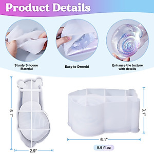 LET'S RESIN Snail Resin Molds Silicone 6inch, Large Resin Animal Molds with Finely Carved Snail Design, 3D Snail Silicone Molds for Resin, Casting Resin, DIY Snail Decoration, Christmas Ornament