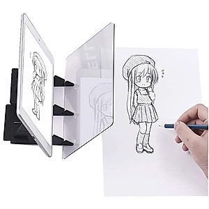 DIY Drawing Tracing Pad Optical Lenses Sketch Wizard Painting Board Zero-Based Drawing Mould Painting Reflection Tracer Art Stencil Tool Draw Projector Copy Pad for Artists,Kids,Students