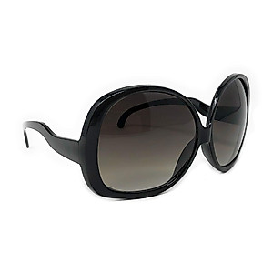 WebDeals - Oversized XL Womens Sunglasses Vintage Style Designer Inspired (Round, Black Gradient), X-Large