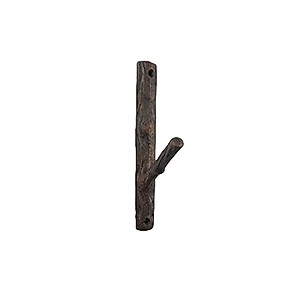 HANDCRAFTED NAUTICAL DÉCOR Rustic Copper Cast Iron Tree Branch Decorative Metal Wall Hook 8"