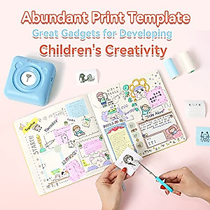 PeriPage A6 Mini Printer, Maximum Printing Width 2", Wireless Bluetooth Portable Thermal Printer, 203 DPI Clear Resolution, Connected Through Mobile APP, Can Print Labels, Stickers, Photos (Gift Box)