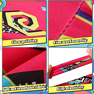 10 Pcs 80s 90s Workout Headbands for Women and Men Retro Headbands Non Slip Sweat Bands Headbands Running Headband Elastic Neon Headbands 80s Sweatbands Headbands Costumes for Cycling Yoga Sports