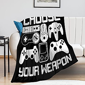 Gamer Gifts Throw Blanket Video Game Gaming Room Decor Funny Gaming Gifts for Men Boys Teen Girls