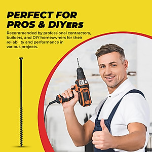 Qualihome #10 Coarse Thread Sharp Point Drywall Screw with Phillips Drive #2 Bugle Head, 1 Lb/Pound, Black, Ideal Screw for Drywall Sheetrock, Wood and More (6 Inch)