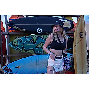 Vibe Festival Gear Crossbody Sling Bag for Women 4in1 from Recycled Polyester Belt Bag Backpack Fanny Pack Purse - Pink Tropical Palm Trees