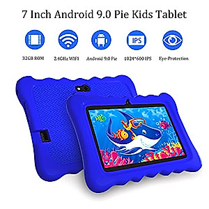Justethan Android Tablet, 7 Inch Edition Tablets, 2+32GB, Android 9.0, WiFi, Dual Camera, Parental Control, Preloaded Learning & Training Apps, Games with Proof Case(Blue)…