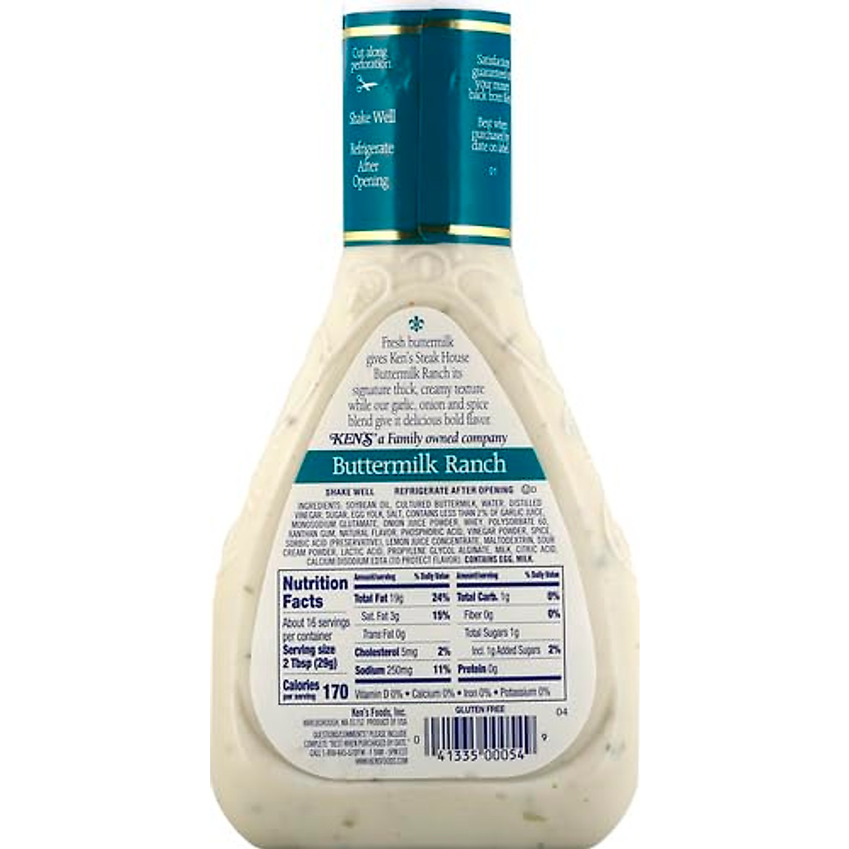 Ken's Foods Buttermilk Ranch Dressing, 16 oz