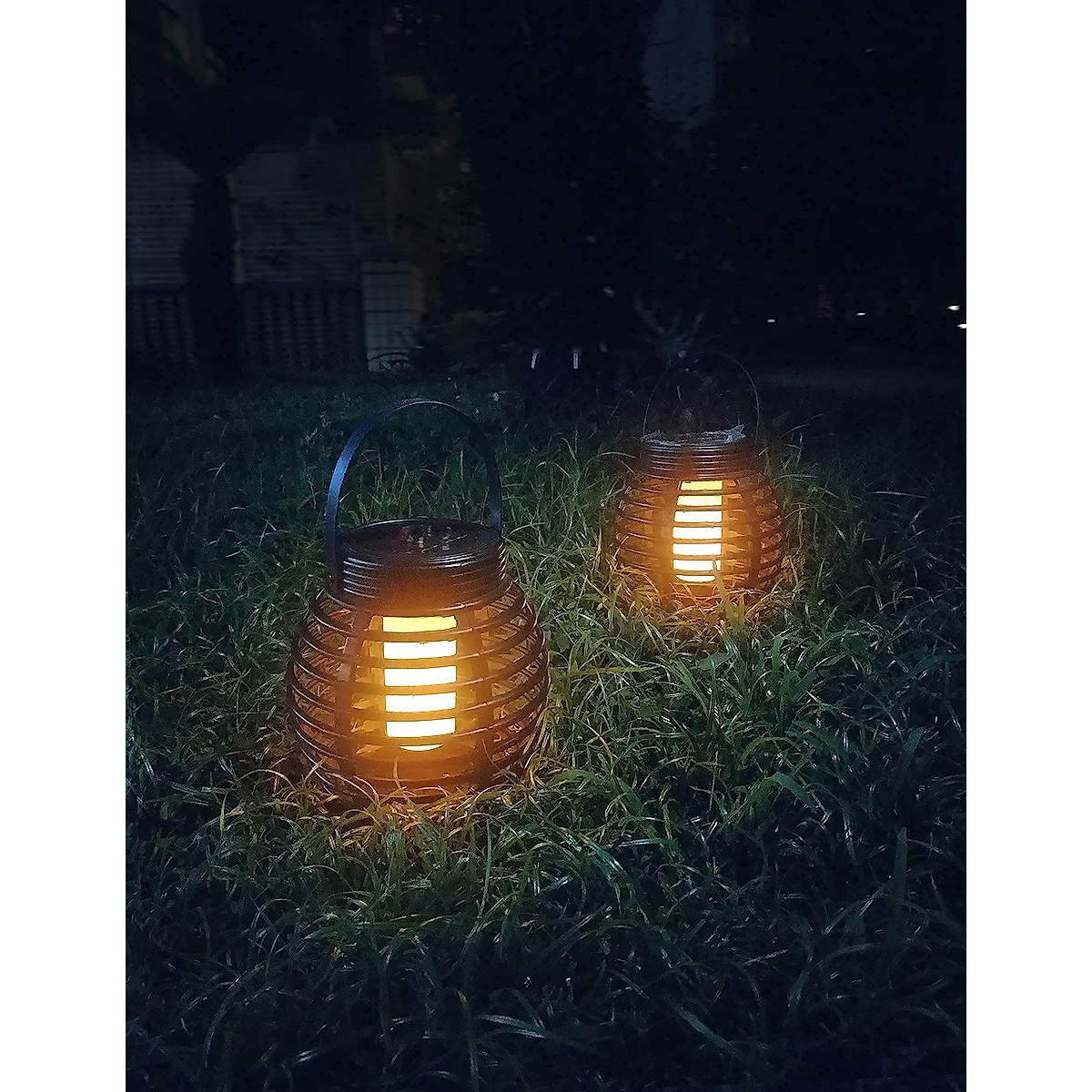 Solar Lights Outdoor Hanging Lantern Waterproof Outdoor Lights for Garden Patio Backyard Pathway and Tabletop Decoration Lamps Black (1 Pack)