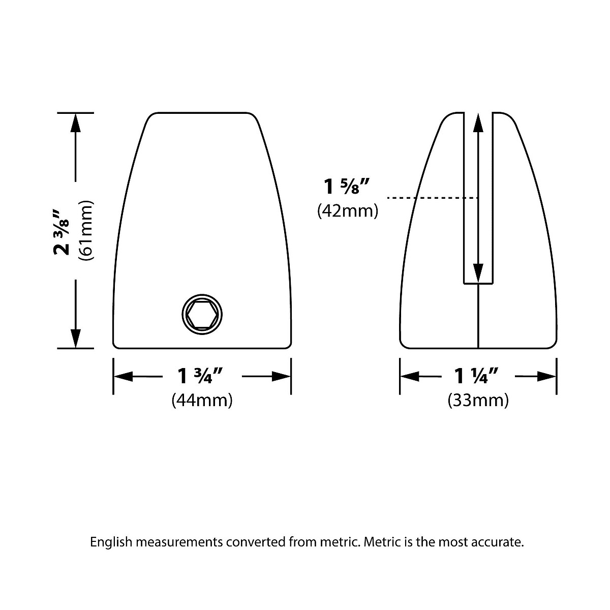 Aluminum Desk Partition Clamp for 1/8" to 1" Thick Panels (Pack of 2)