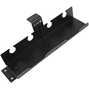 VIVO Steel 13 inch Under Desk Modular Power Strip Tray, Workspace Cable Management Organizer, Hidden Cord Routing, Open Design for Ventilation, Black, DESK-PS02T