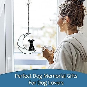 Sobotoo Dog Memorial Gifts for Loss of Dog, Loss of Dog Sympathy Gift, Dog Memorial Gifts for Dog Lovers, Pet Sympathy Gifts for Dogs, Pet Memorial Gifts, Suncatcher Stained Glass Window Hanging