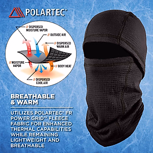 Ergodyne Standard FR Balaclava Face Mask-Dual Compliant, Black, One Size