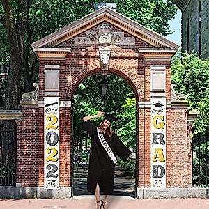 Honkdecor Graduation Decorations Banners with String Light -Class of 2022 White